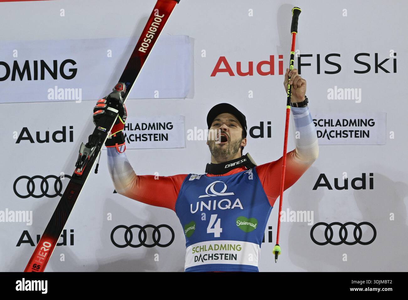 SCHLADMING, AUSTRIA - JANUARY 27: first place Loic Maillard of ...