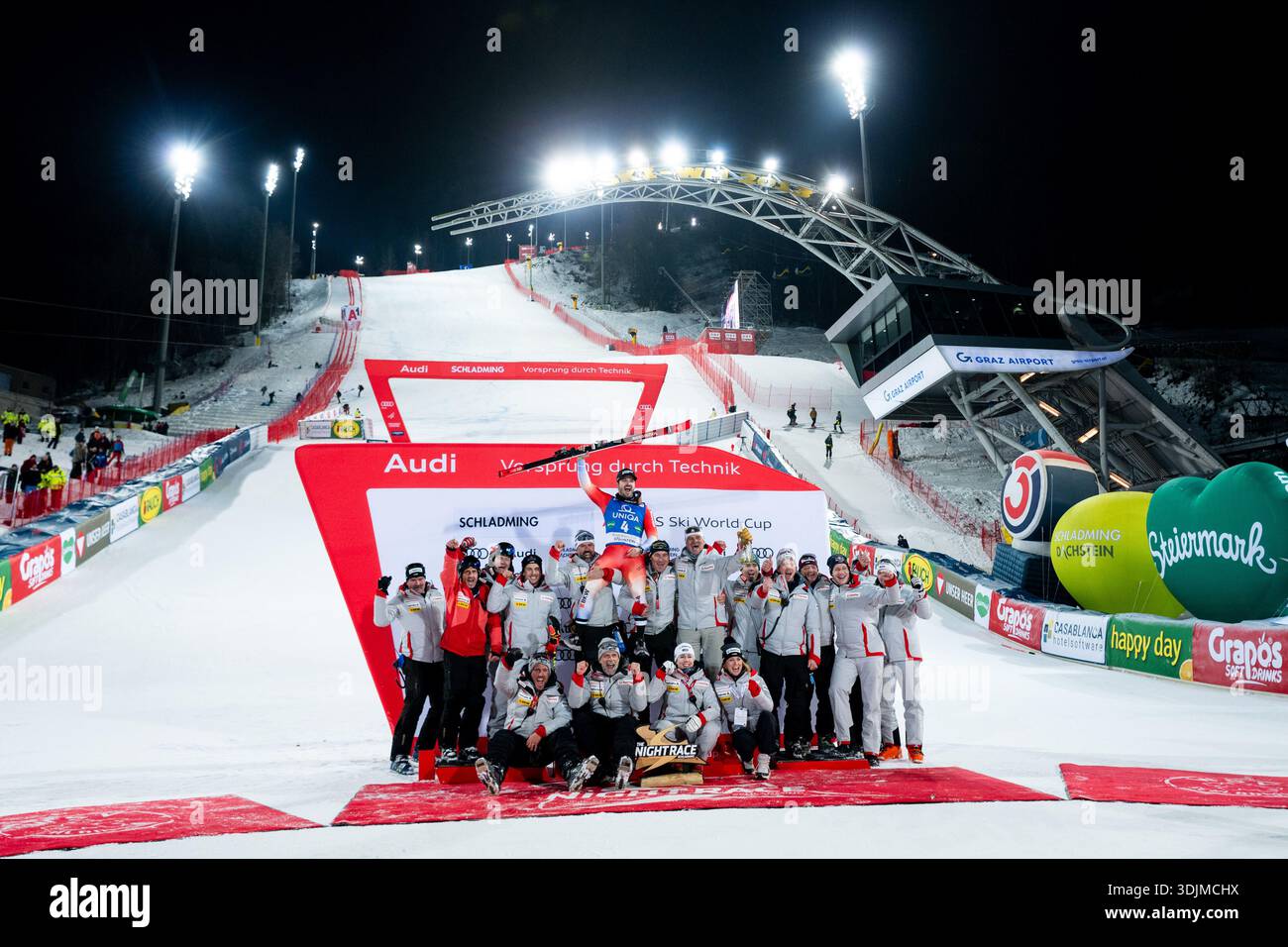 MEILLARD Loic (Switzerland) and team celebrate the team photo over the ...