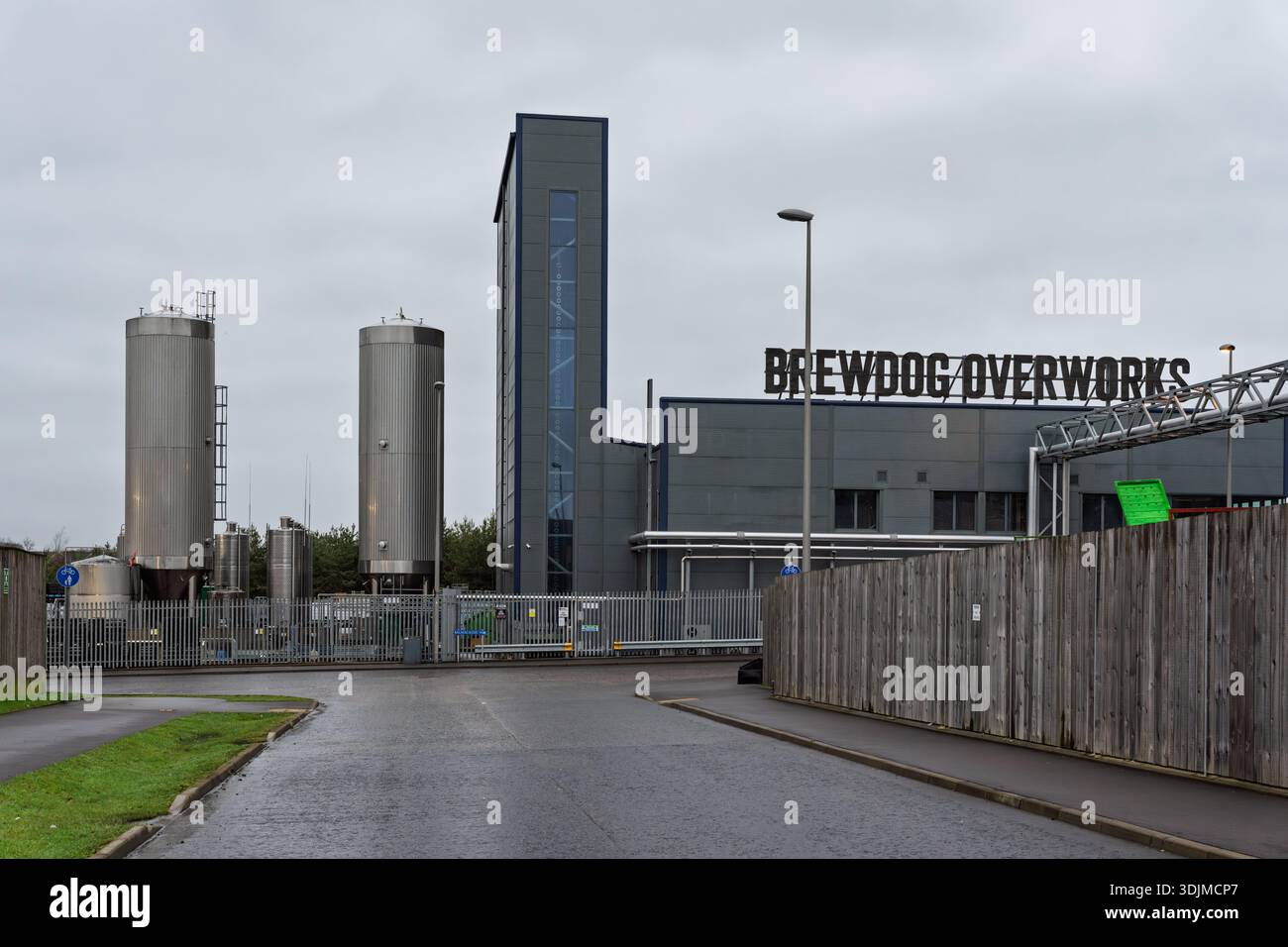 Exterior view of the BrewDog Overworks facility in Ellon, Aberdeenshire ...
