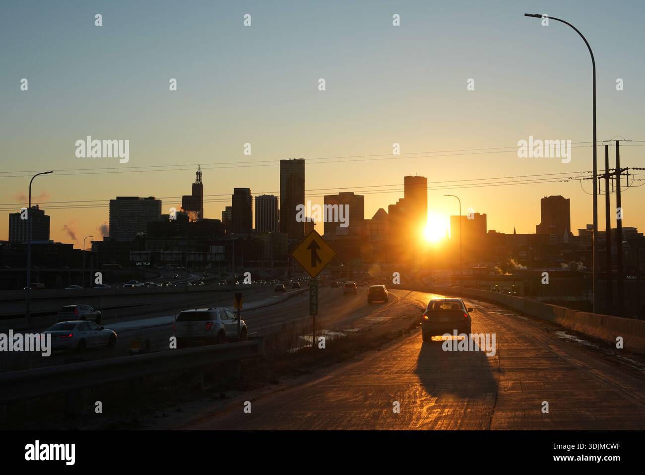 The sun sets over the downtown St. Paul skyline on Tuesday, Jan. 27 ...