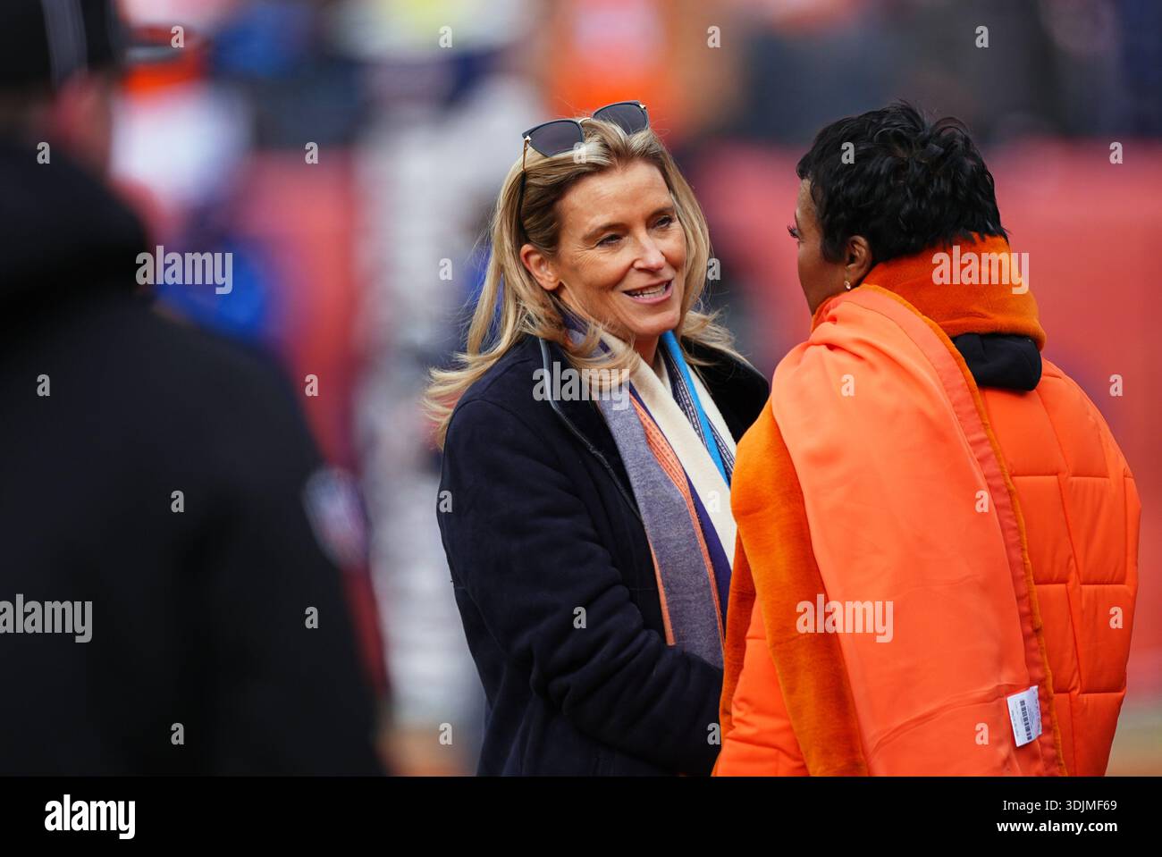 Denver Broncos owner Carrie Walton Penner in the first half of the AFC ...