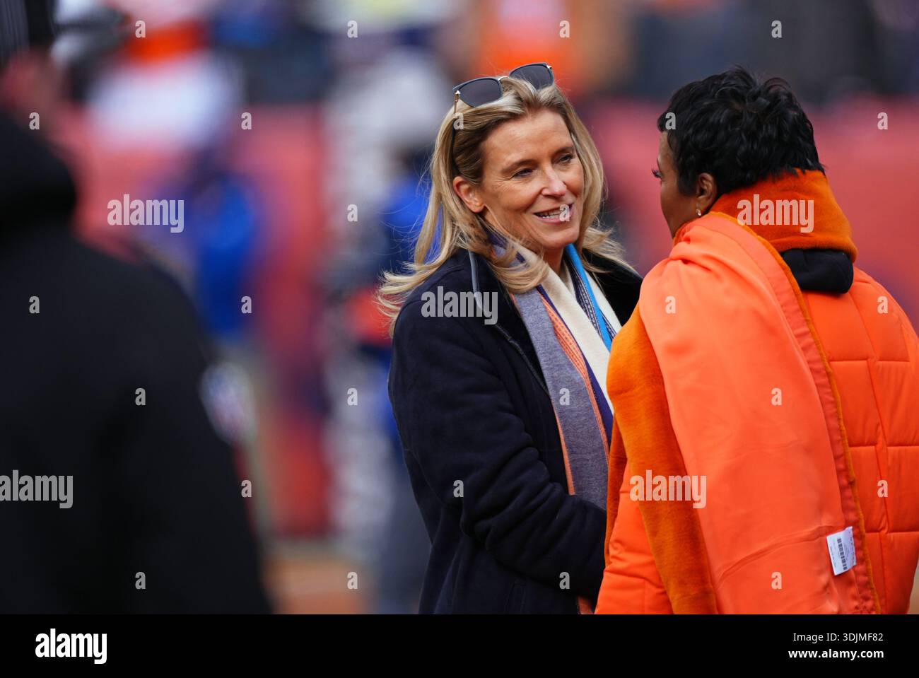 Denver Broncos owner Carrie Walton Penner in the first half of the AFC ...