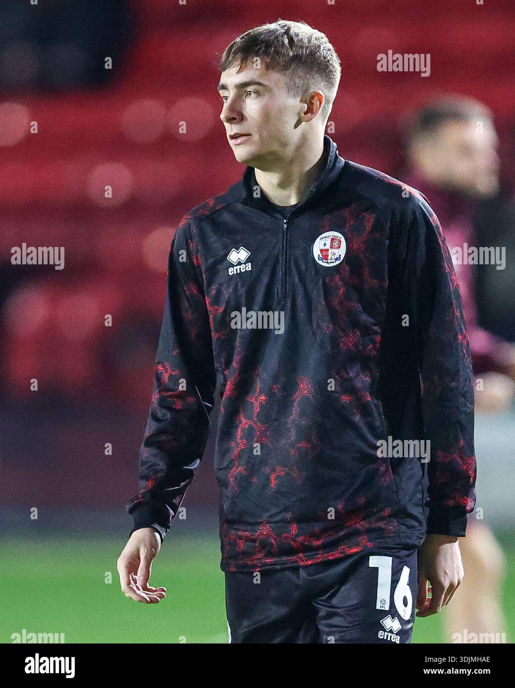 16, Jonny Russell of Crawley Town at warm up during the Sky Bet League ...