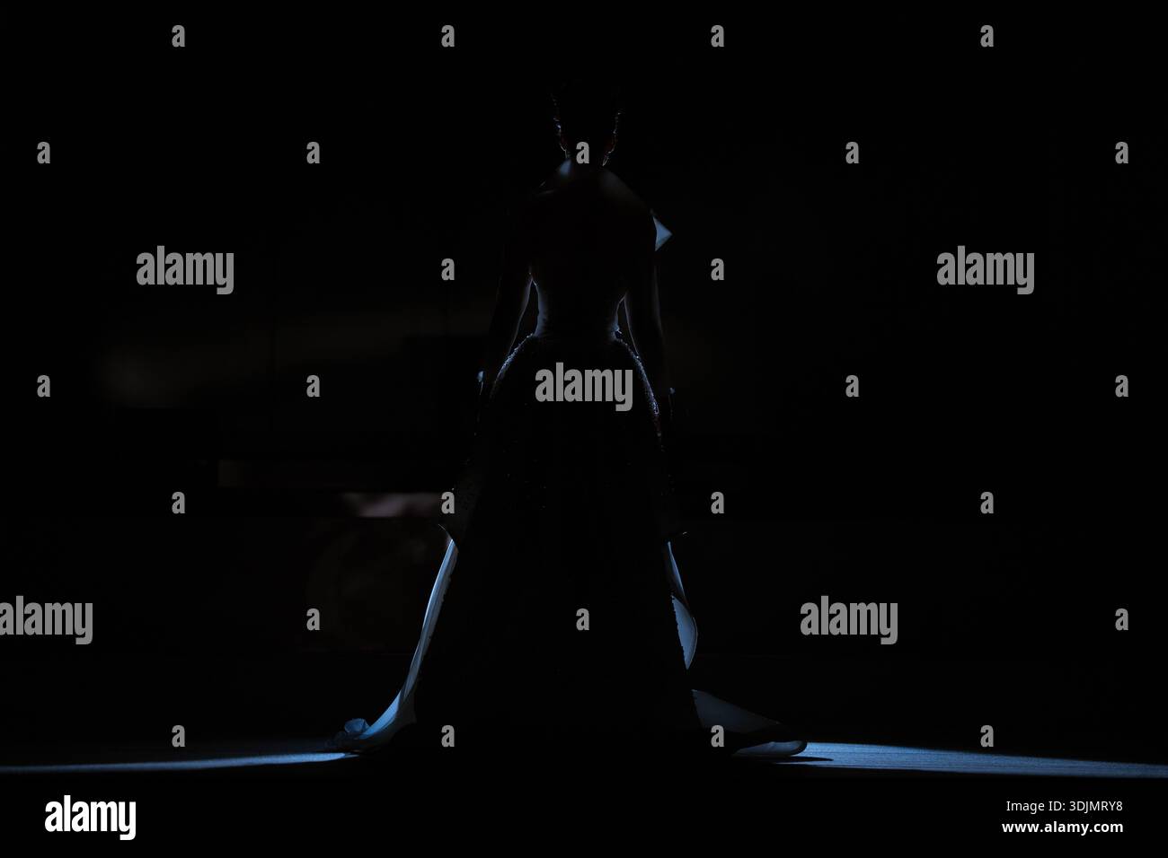 A model walks the runway during the Julien Fournié Haute Couture Week ...