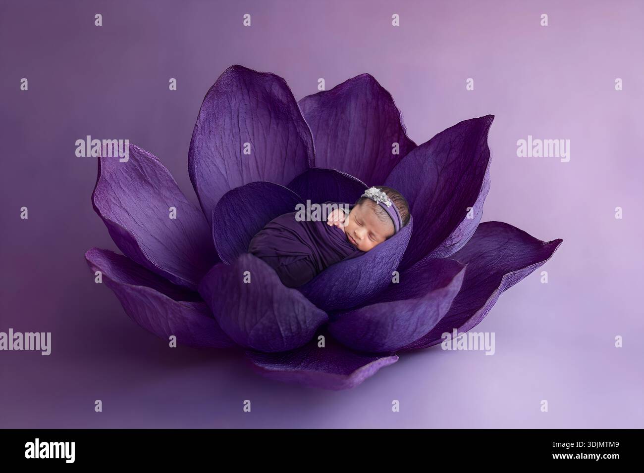 Baby sleeping in a lotus hi-res stock photography and images - Alamy