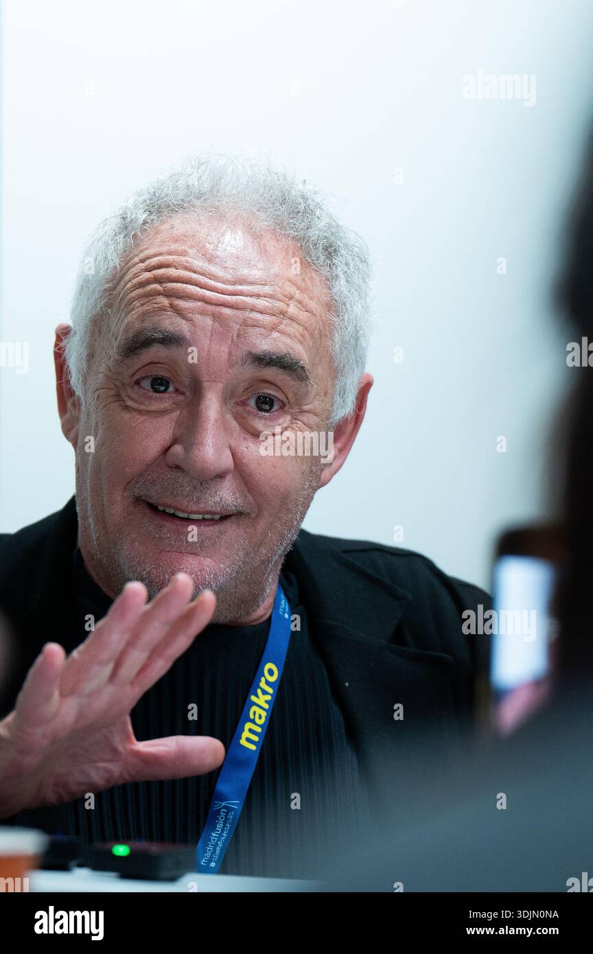 Spanish chef Ferran Adria during the 31 edition of the Mergers Congress ...