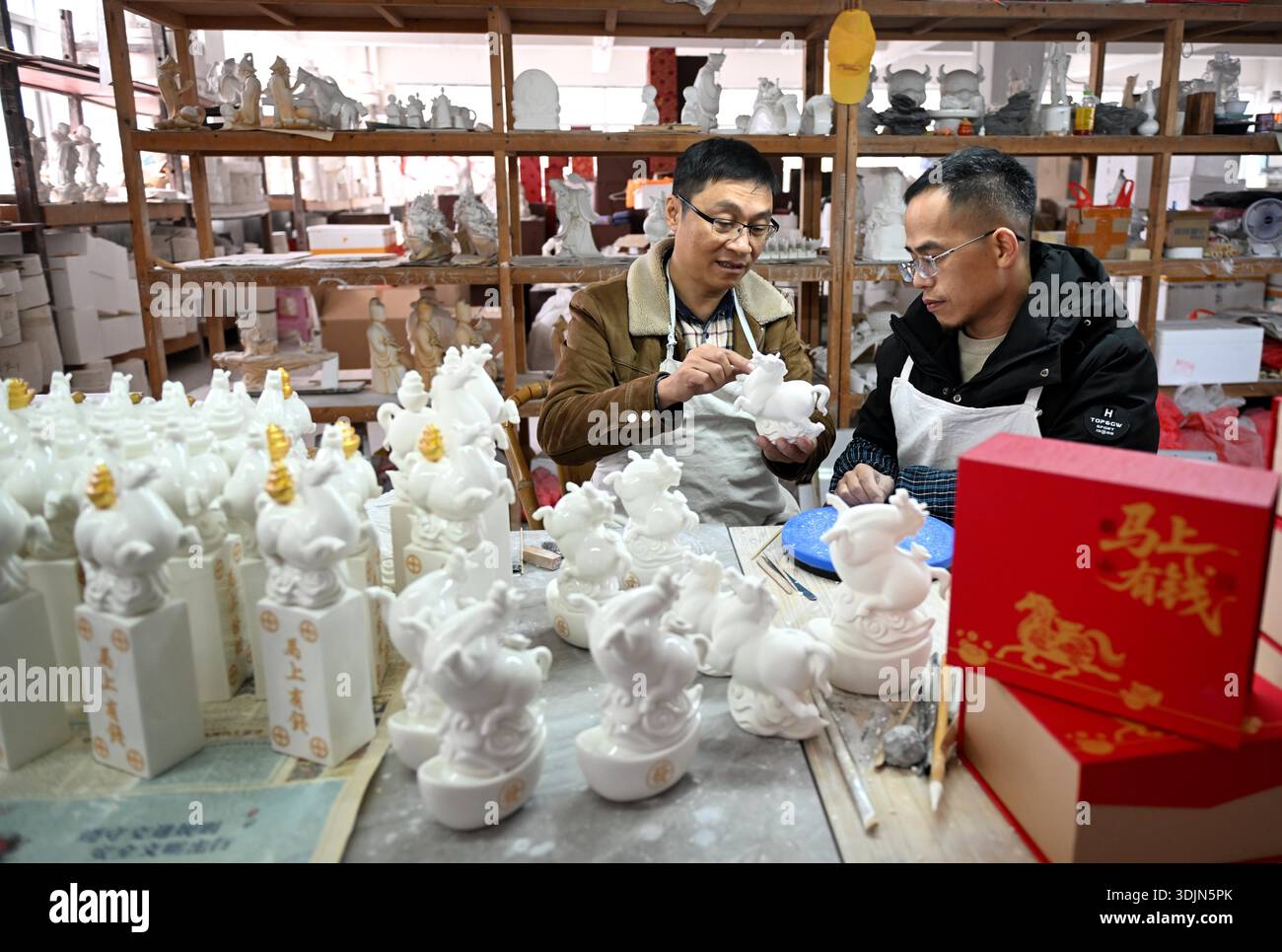 **CHINESE MAINLAND, HONG KONG, MACAU AND TAIWAN OUT** Craftsmen create ...