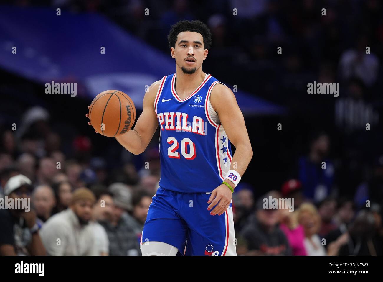 Philadelphia 76ers' Jared McCain plays during an NBA basketball game ...