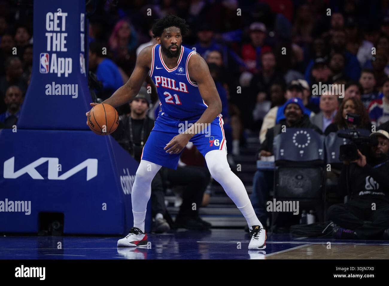 Philadelphia 76ers' Joel Embiid plays during an NBA basketball game ...