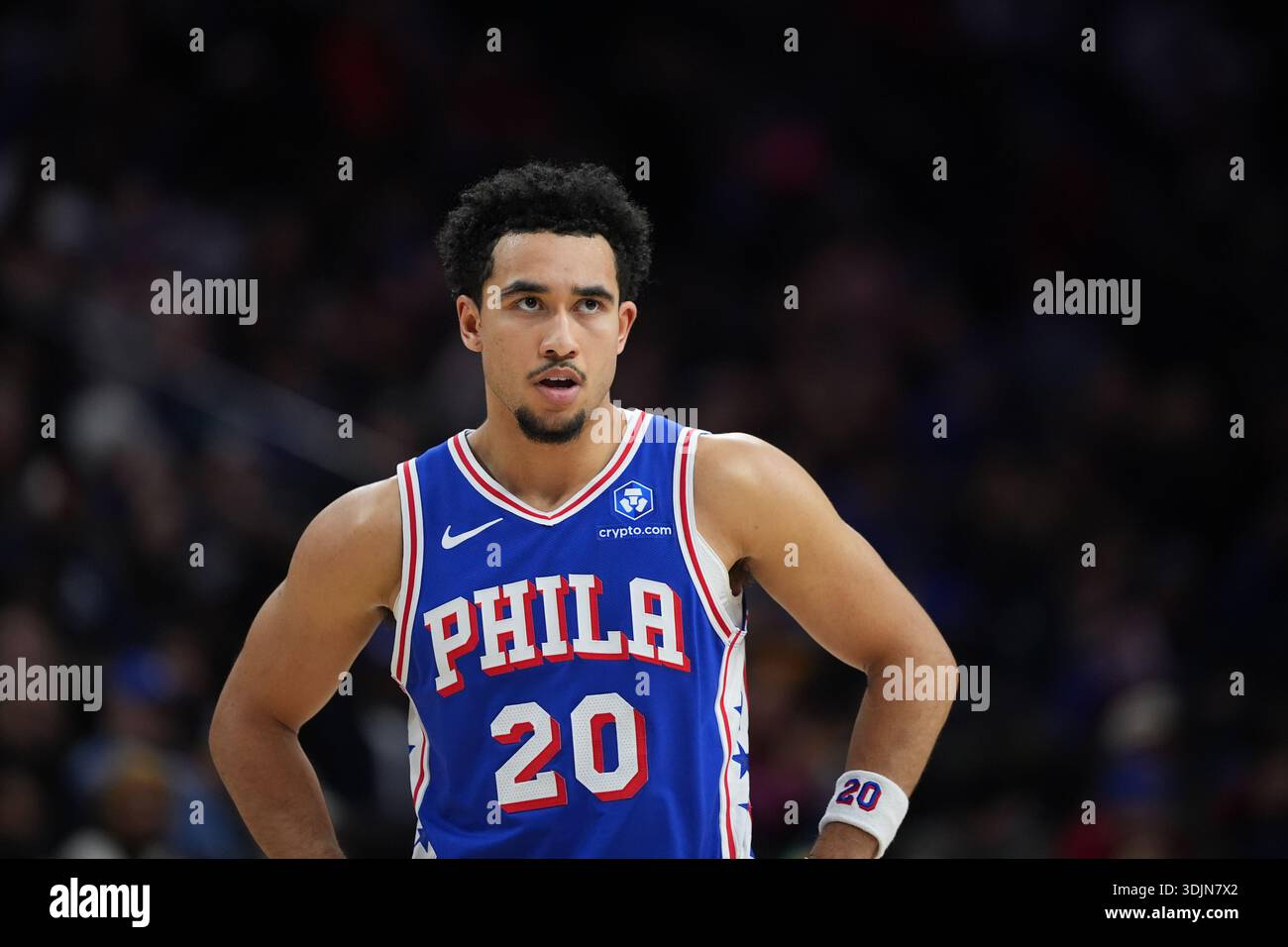 Philadelphia 76ers' Jared McCain plays during an NBA basketball game ...