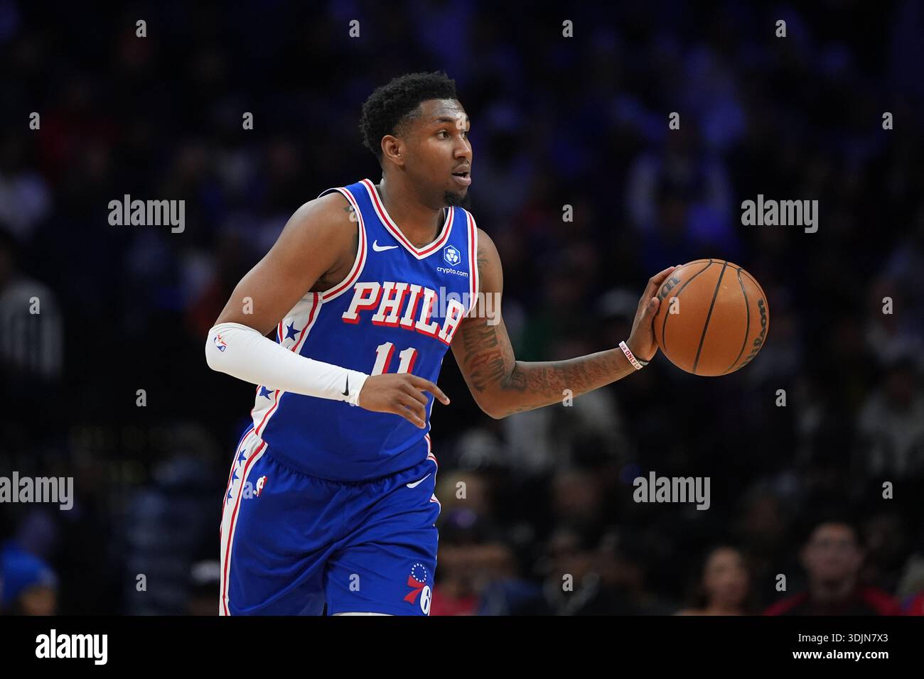 Philadelphia 76ers' Justin Edwards plays during an NBA basketball game ...