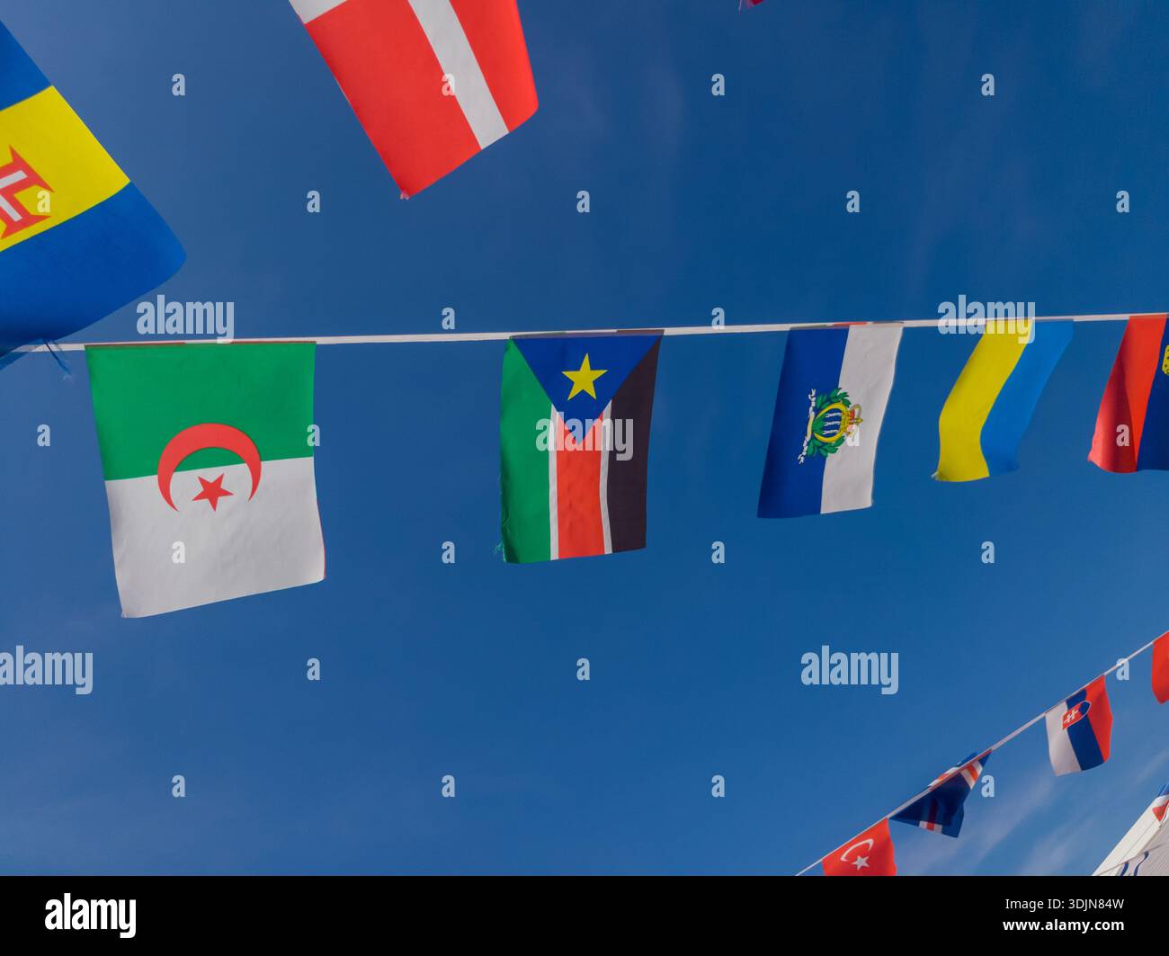 Hanging flags san marino hi-res stock photography and images - Alamy