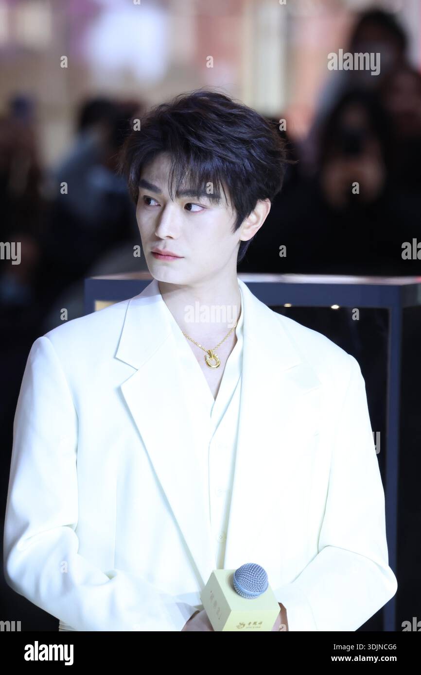 Chinese actor Ding Yuxi attends a brand event in Shanghai, China, 25 ...