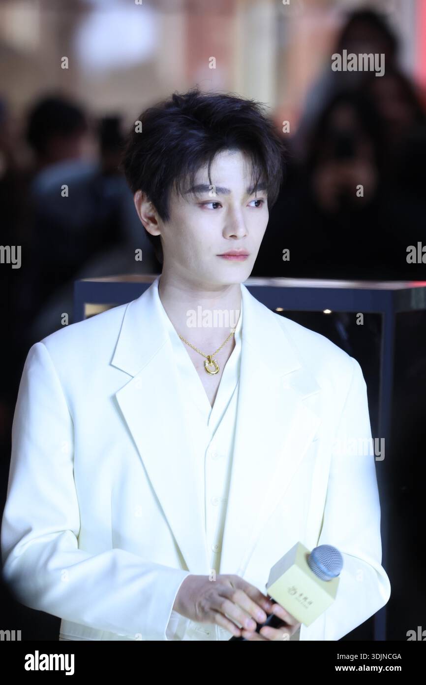 Chinese actor Ding Yuxi attends a brand event in Shanghai, China, 25 ...
