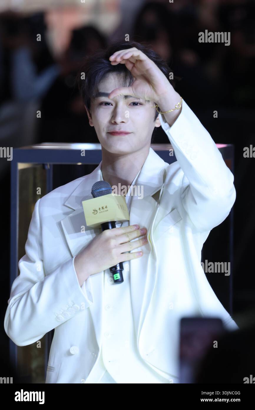 Chinese actor Ding Yuxi attends a brand event in Shanghai, China, 25 ...