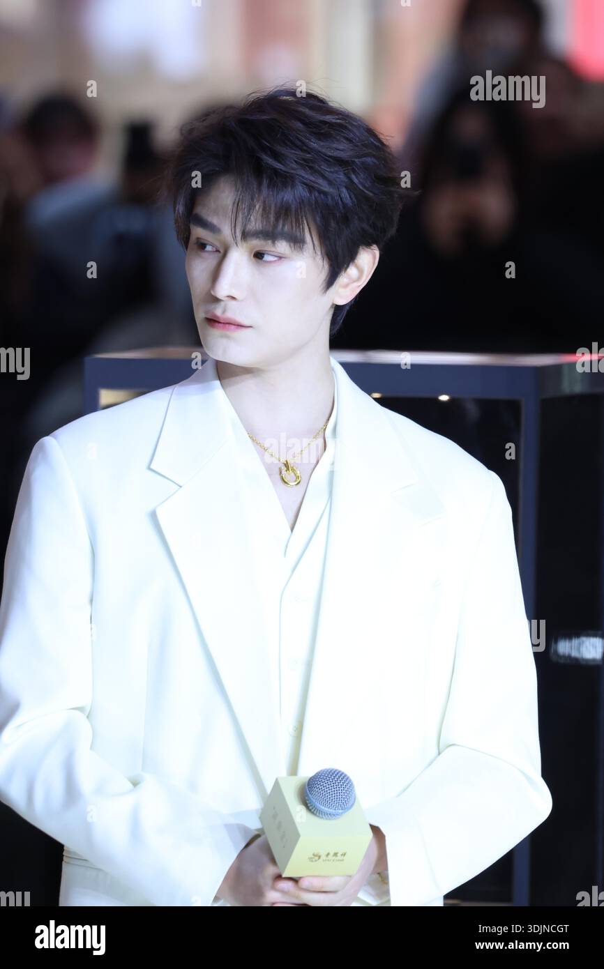 Chinese actor Ding Yuxi attends a brand event in Shanghai, China, 25 ...