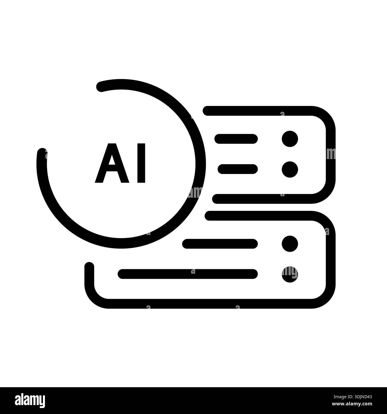 Business intelligence icon flat Black and White Stock Photos & Images ...