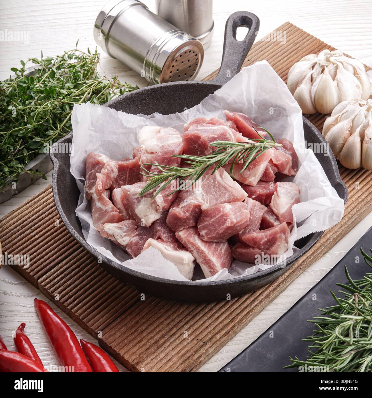 Raw pure pork fat mince hi-res stock photography and images - Alamy