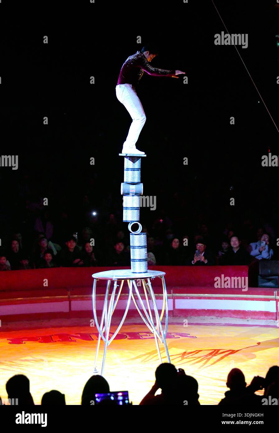 At the pinder circus the event featured acrobats hi-res stock ...