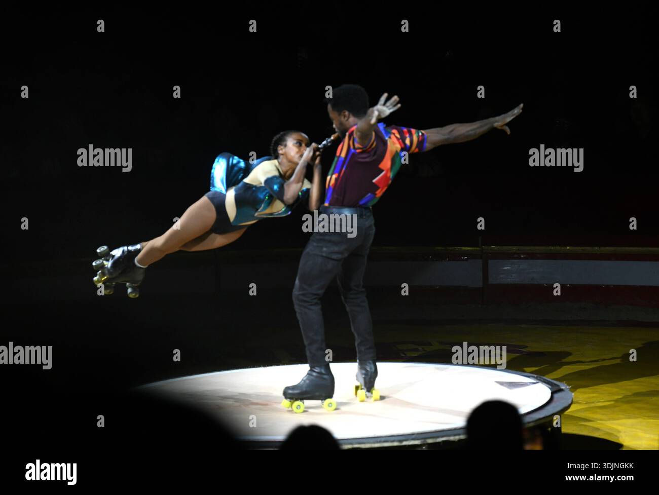 At the pinder circus the event featured acrobats hi-res stock ...