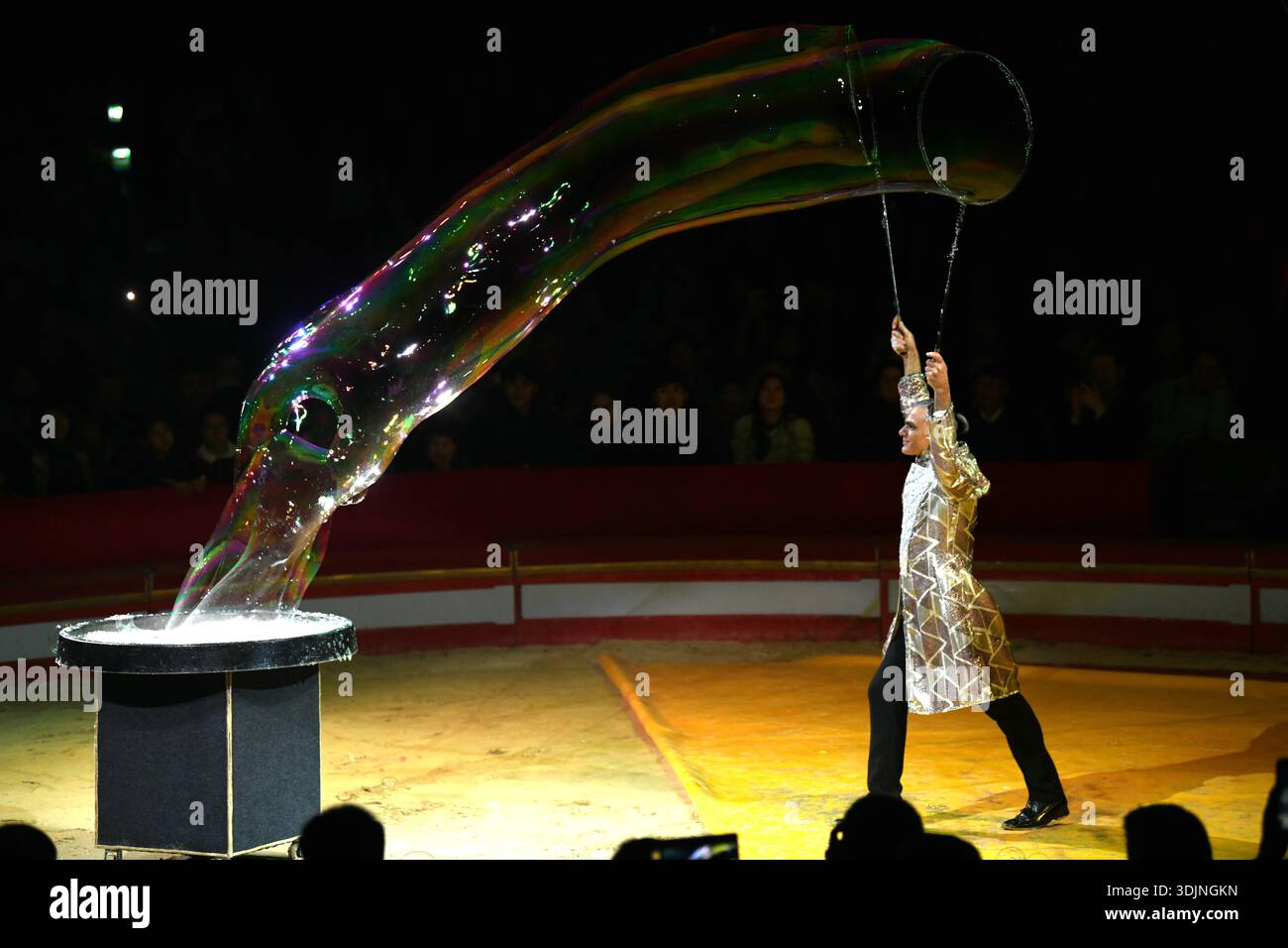 At the pinder circus the event featured acrobats hi-res stock ...
