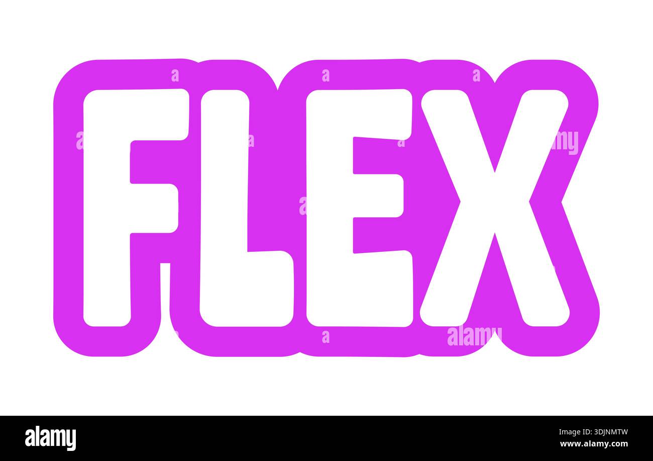 Flex bold purple outline cta sticker Stock Vector Image & Art - Alamy