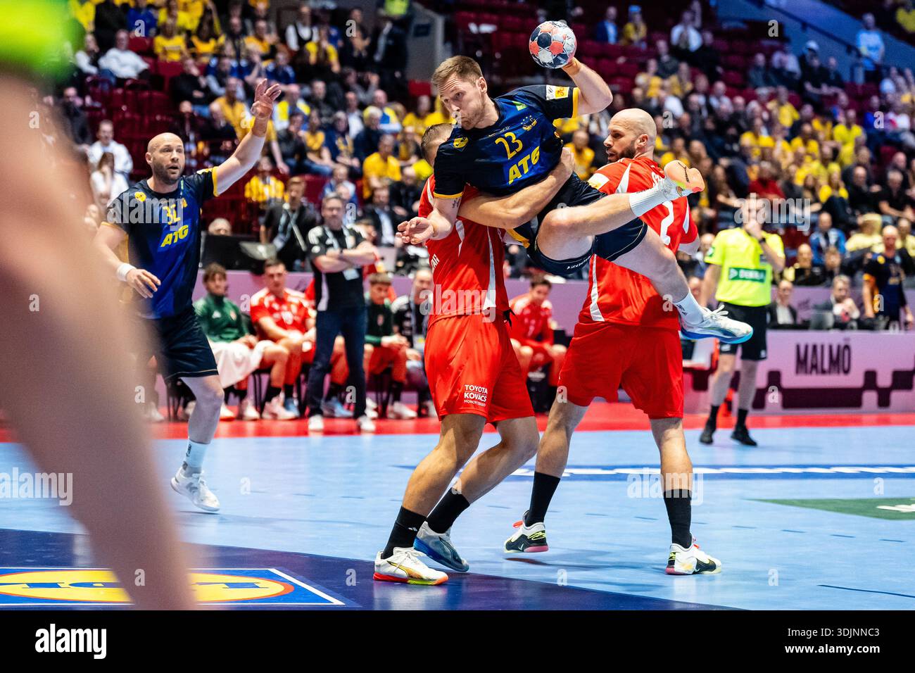 Malmo, Sweden. 27th of January, 2026. Albin Langergren (23) of Sweden ...