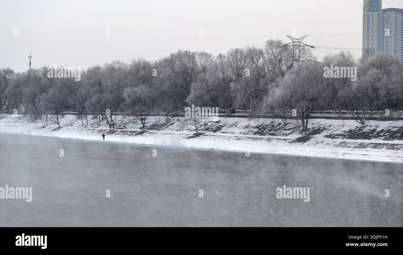 Rime scenery in Harbin City, northeast China's Heilongjiang Province ...