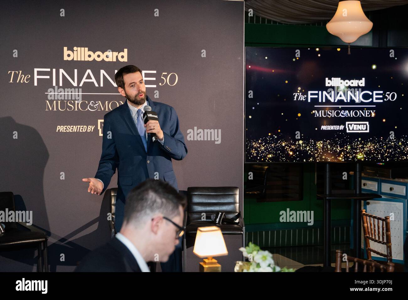 IMAGE DISTRIBUTED FOR VENU - Jason Lipshutz speaks at the Billboard's ...