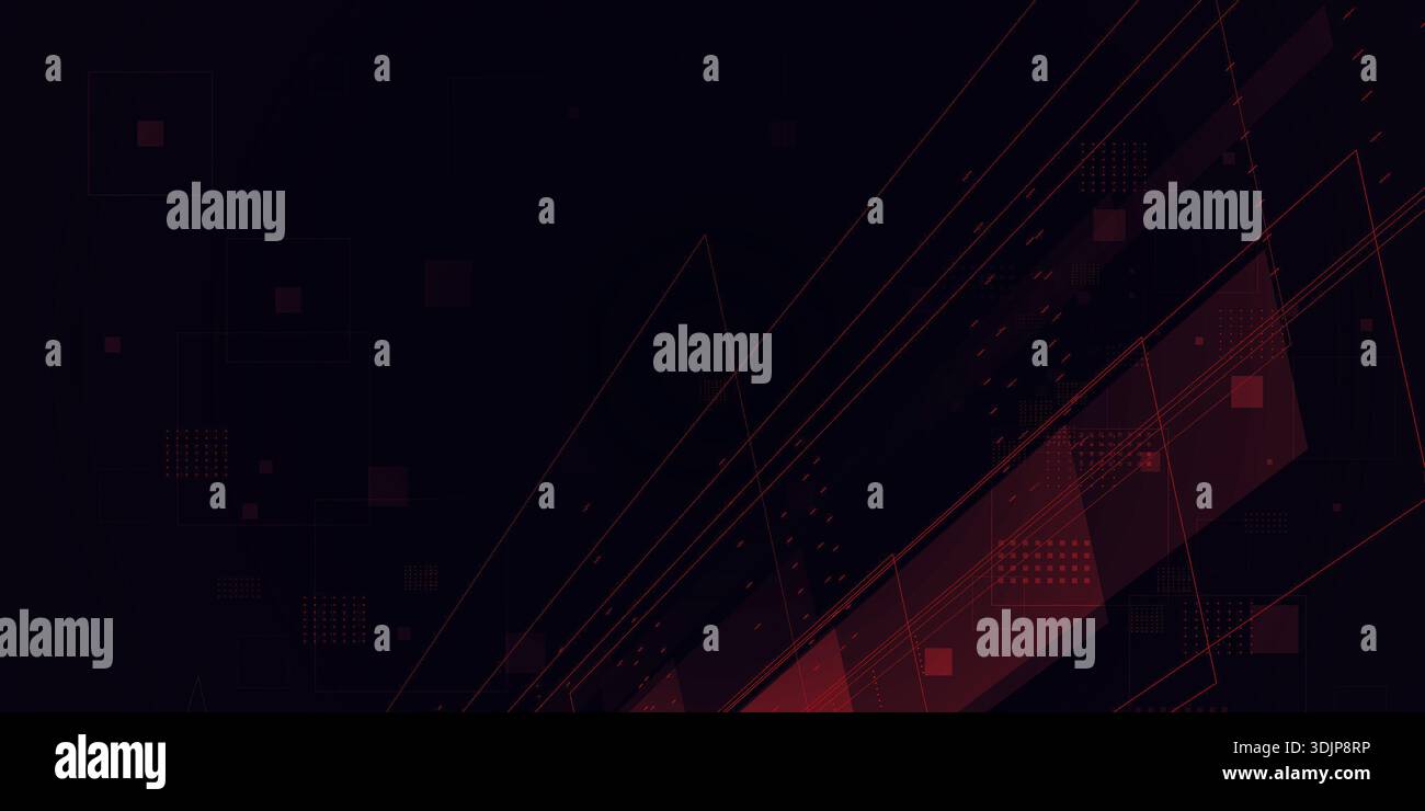 Digital technology and data flow background with geometry environment ...