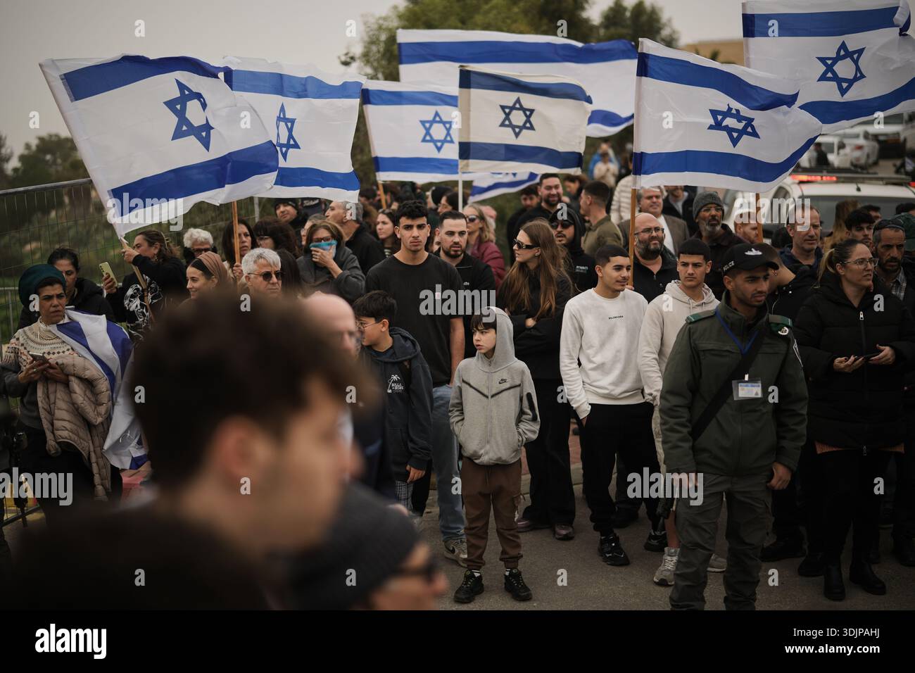 Mourners attend the funeral of Ran Gvili, the last Israeli hostage ...