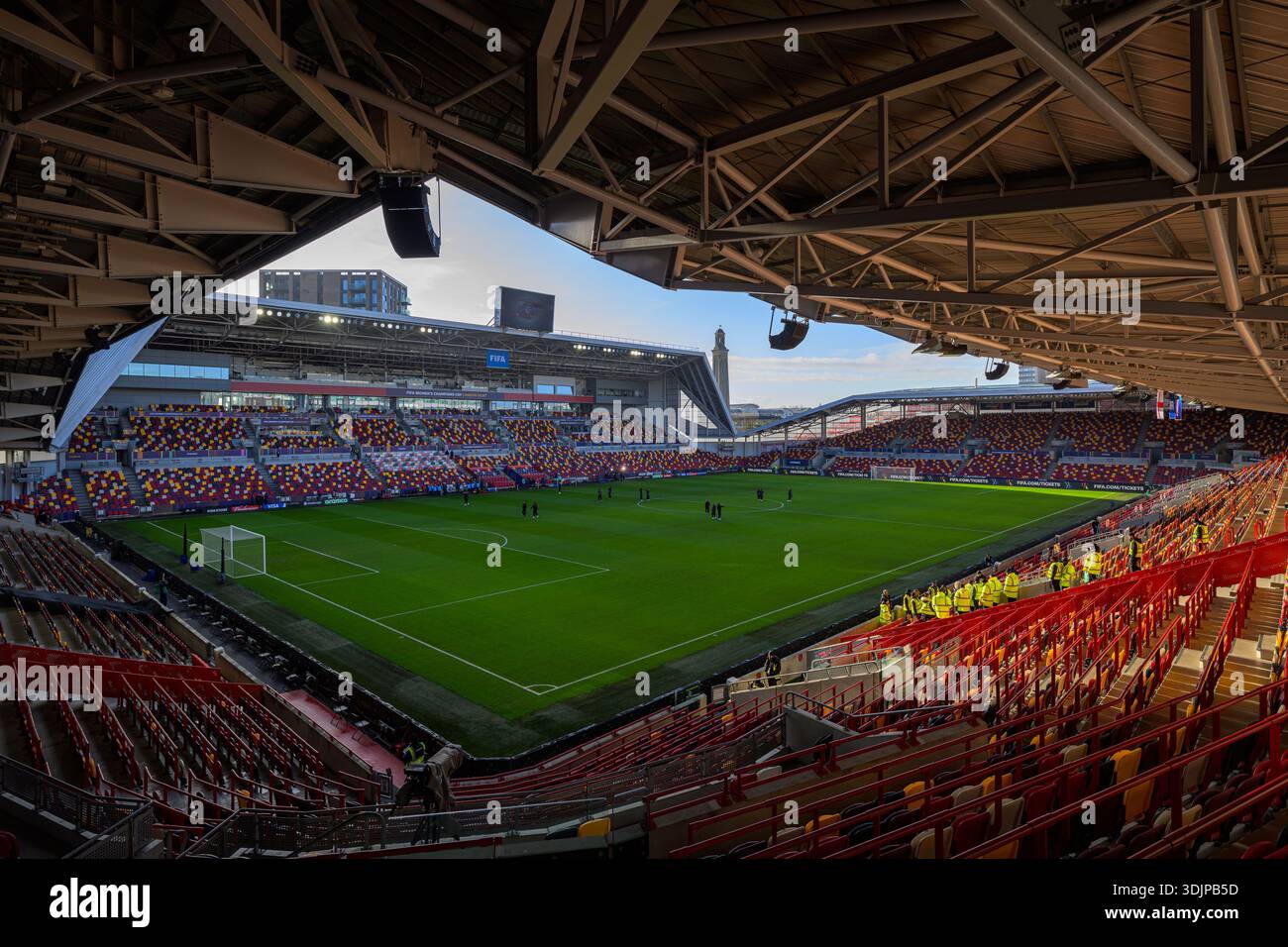 General view inside Gtech Community Stadium before the FIFA Women's ...