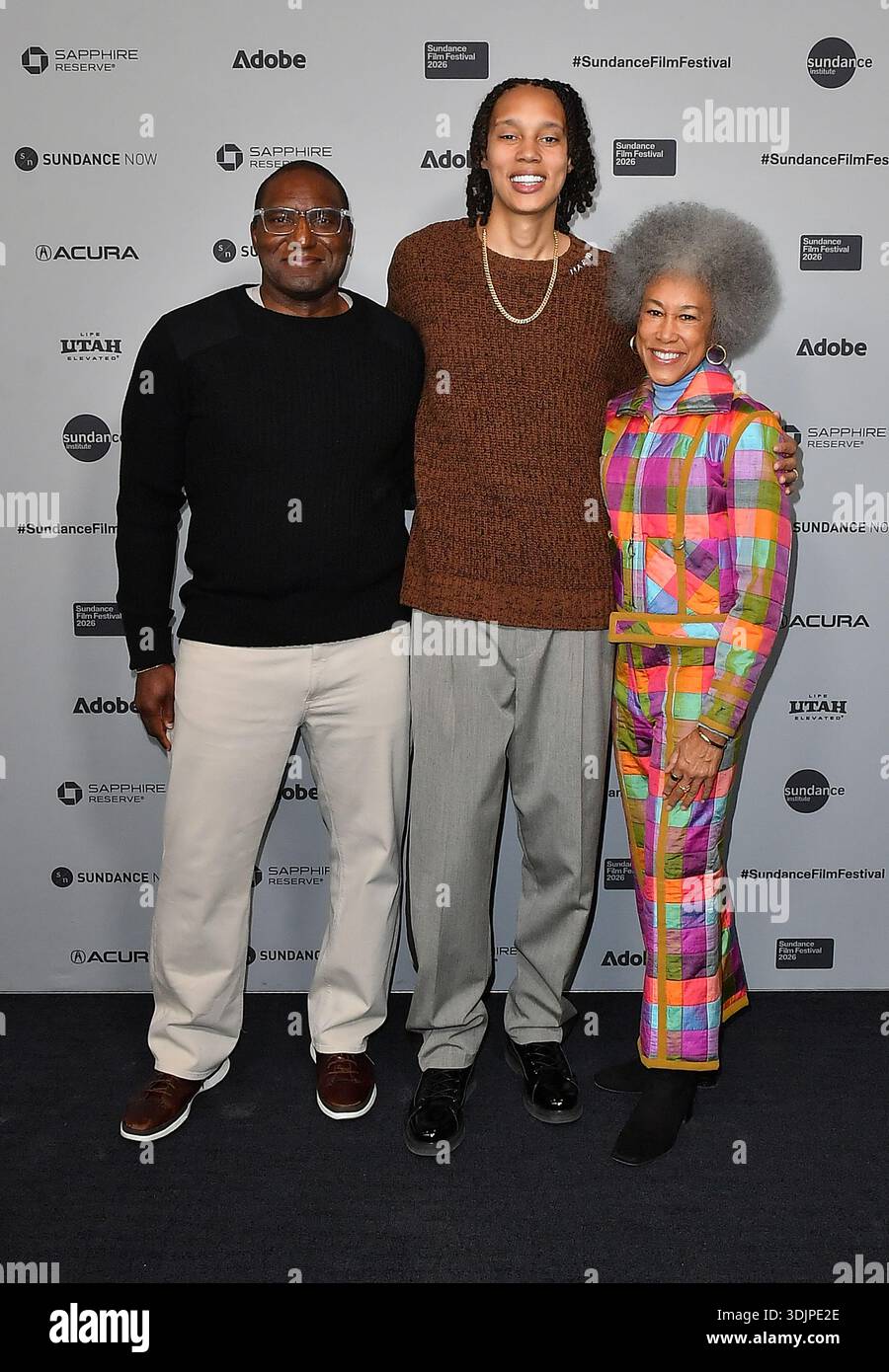 Brian Lockhart, Brittney Griner, and Marsha Cooke attend "The Brittney ...