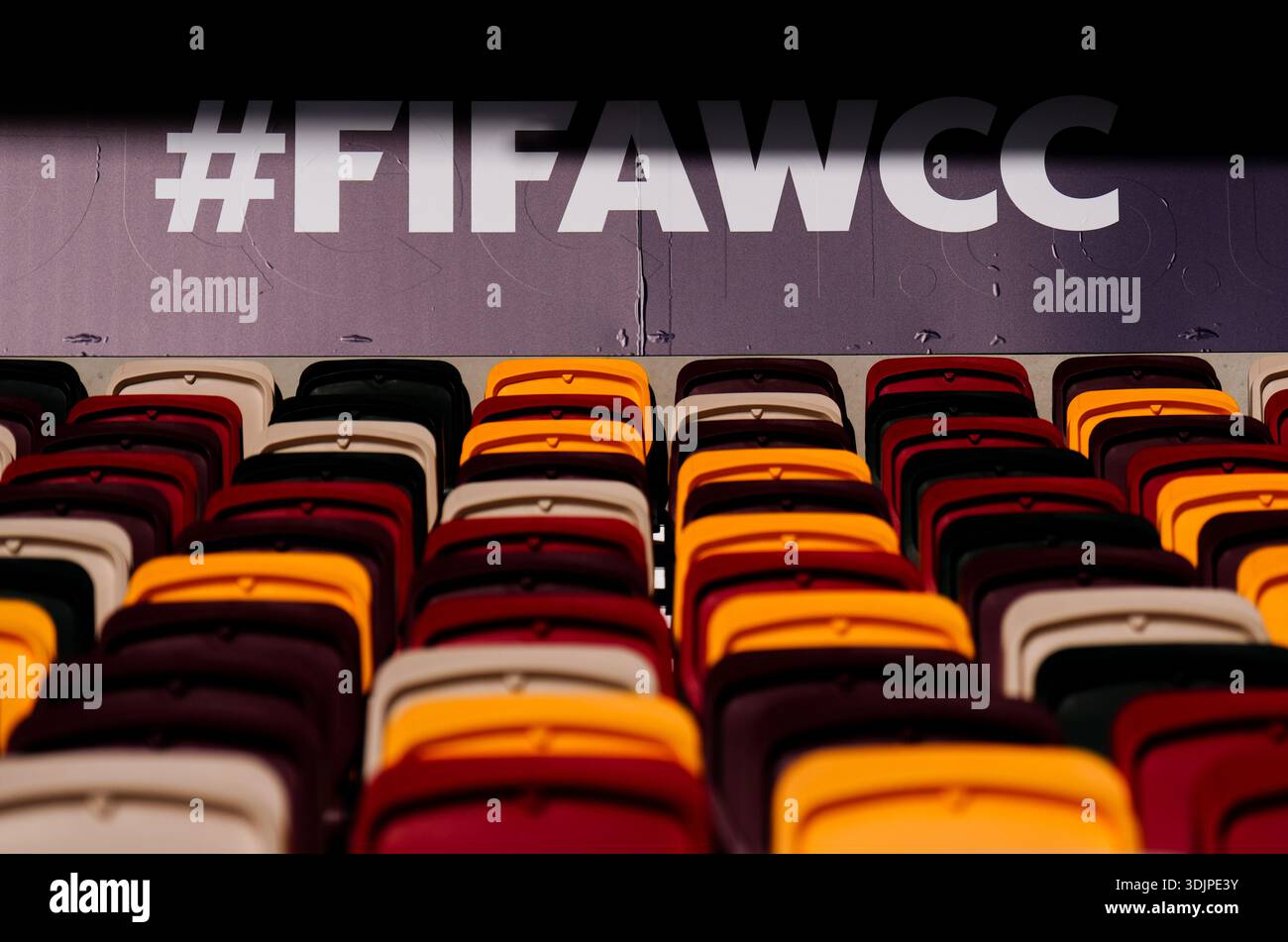 FIFA Women's Champions Cup signage ahead of the semi-final match at the ...