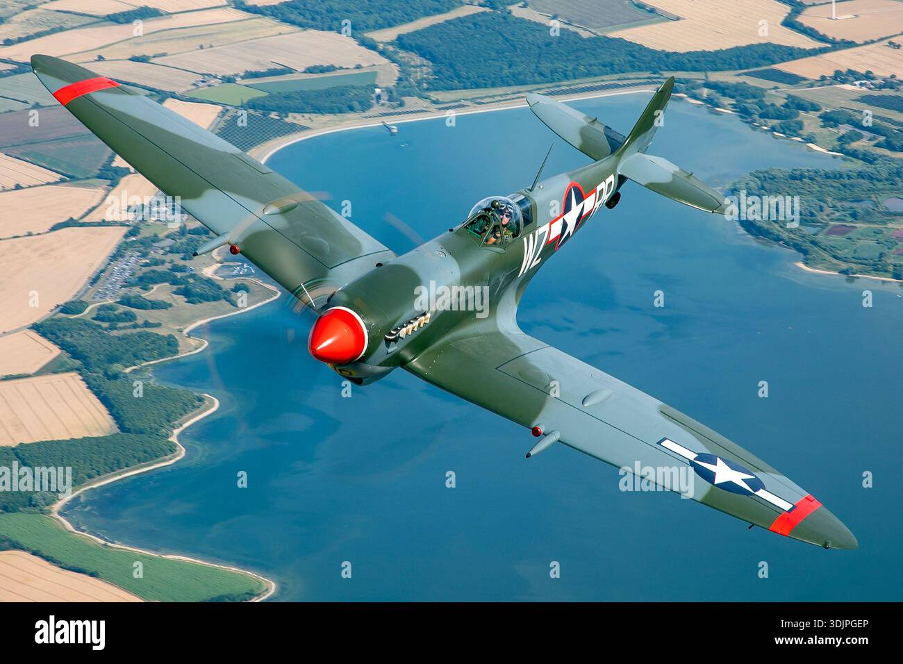 This close‑up pilot view of a Supermarine Seafire LF16E, registration G ...