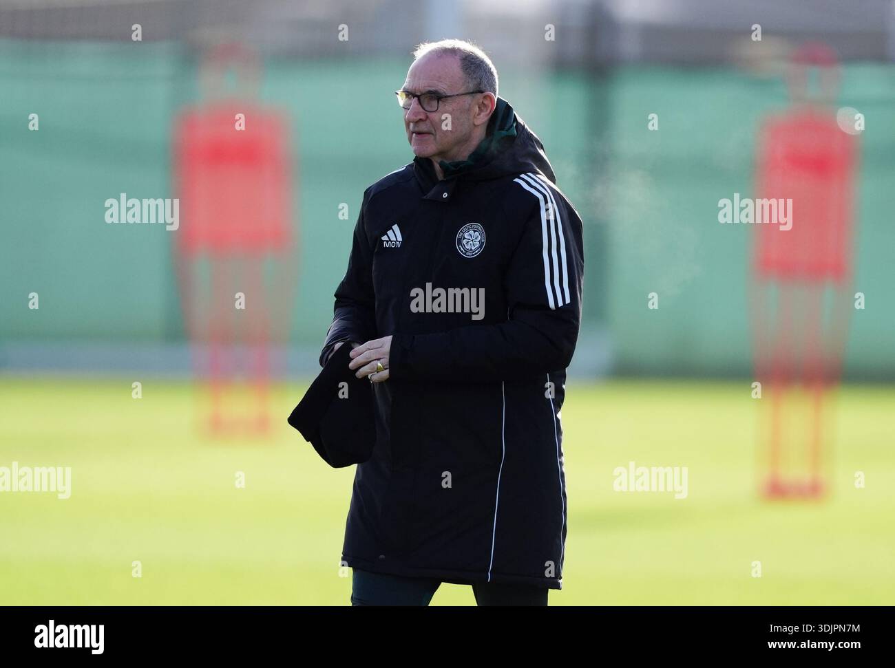 Celtic manager Martin O'Neill during a training session at Lennoxtown ...