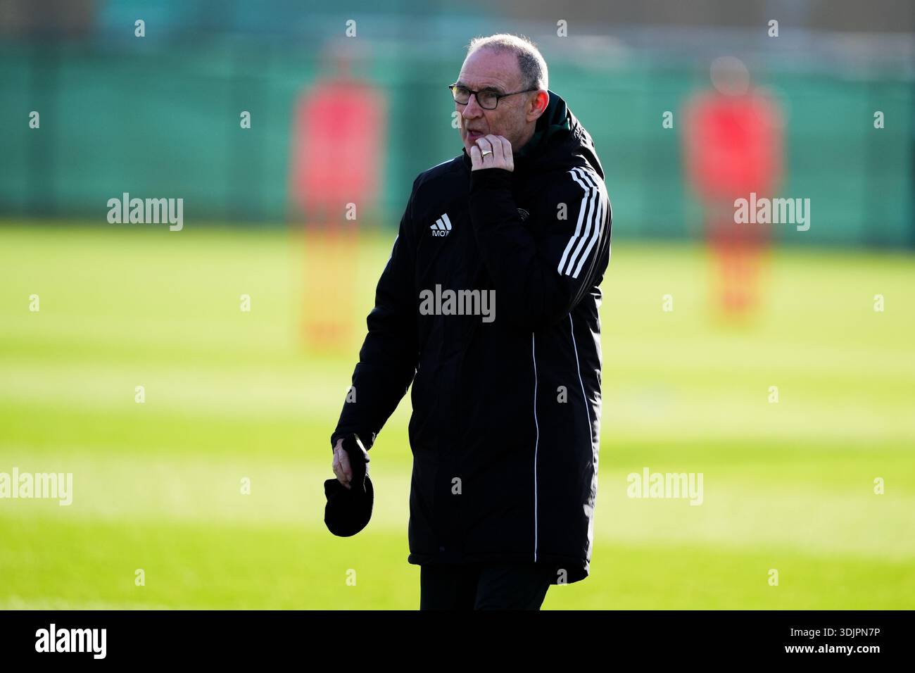 Celtic manager Martin O'Neill during a training session at Lennoxtown ...