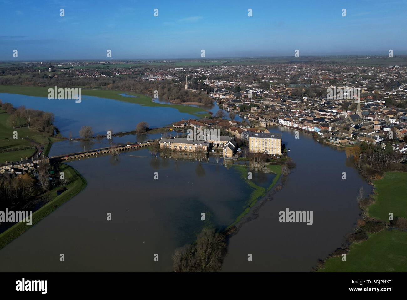 Flooding around St Ives in Cambridgeshire after the River Great Ouse ...