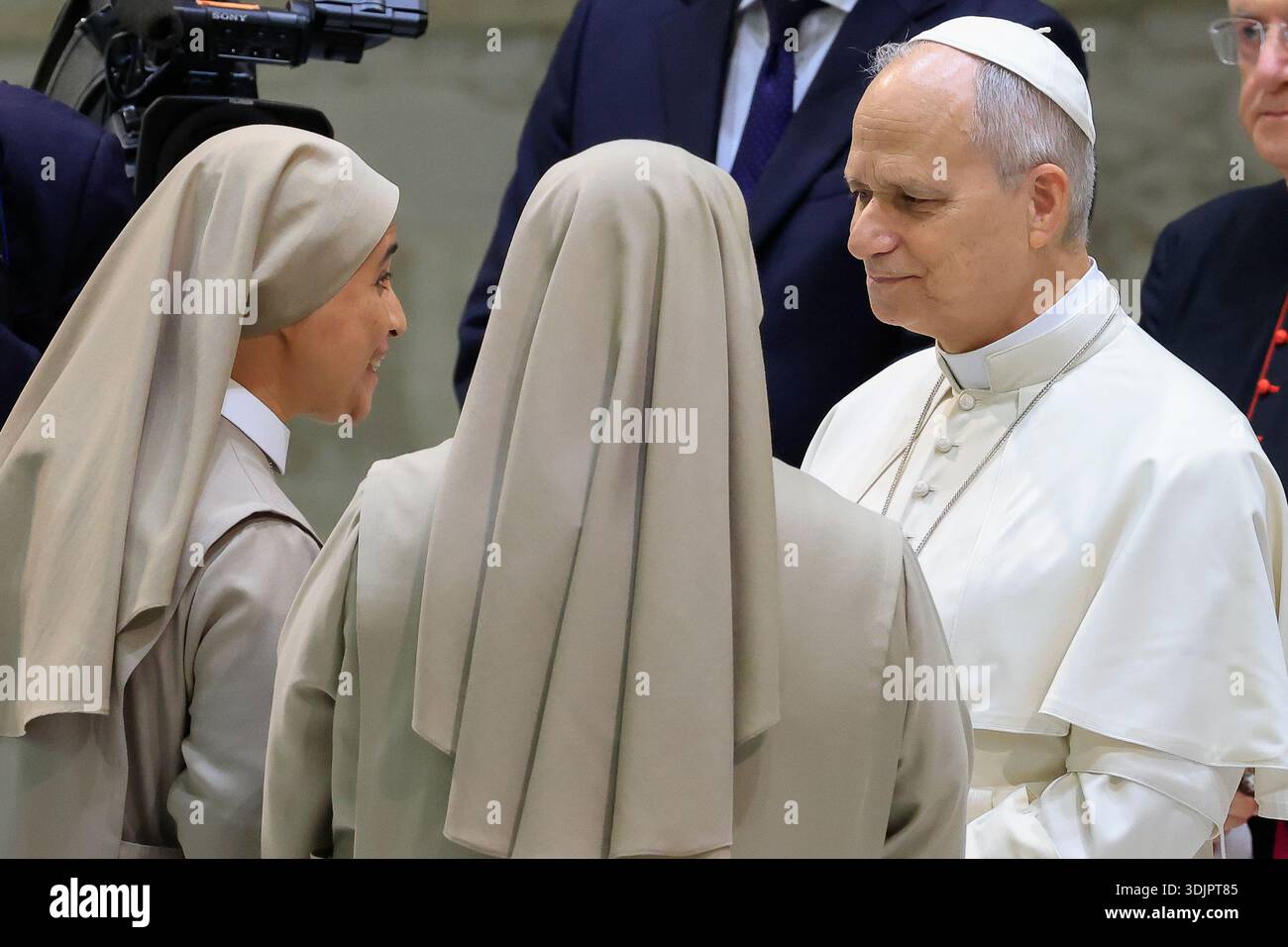 Vatican CIty, Vatican, 28 January, 2026. Pope Leo XIV greets nuns at ...