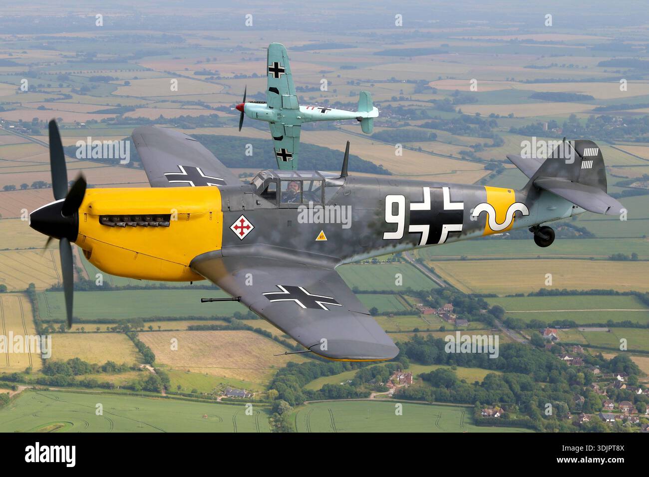 Two HA-1112 Buchon aircraft, M1L and M4L variants, derived from ...