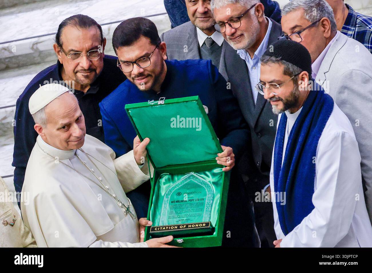Vatican CIty, Vatican, 28 January, 2026. Pope Leo XIV greets the ...
