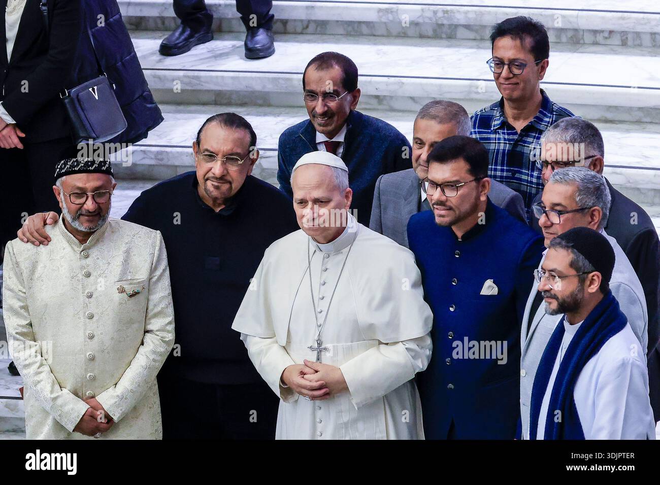 Vatican CIty, Vatican, 28 January, 2026. Pope Leo XIV poses with a ...