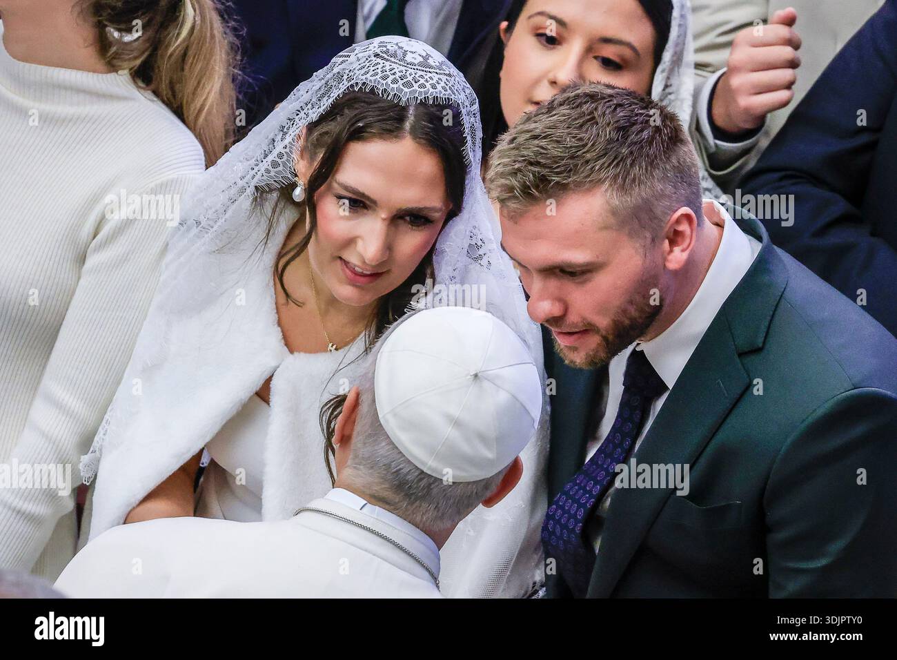 Vatican CIty, Vatican, 28 January, 2026. Pope Leo XIV greets married ...