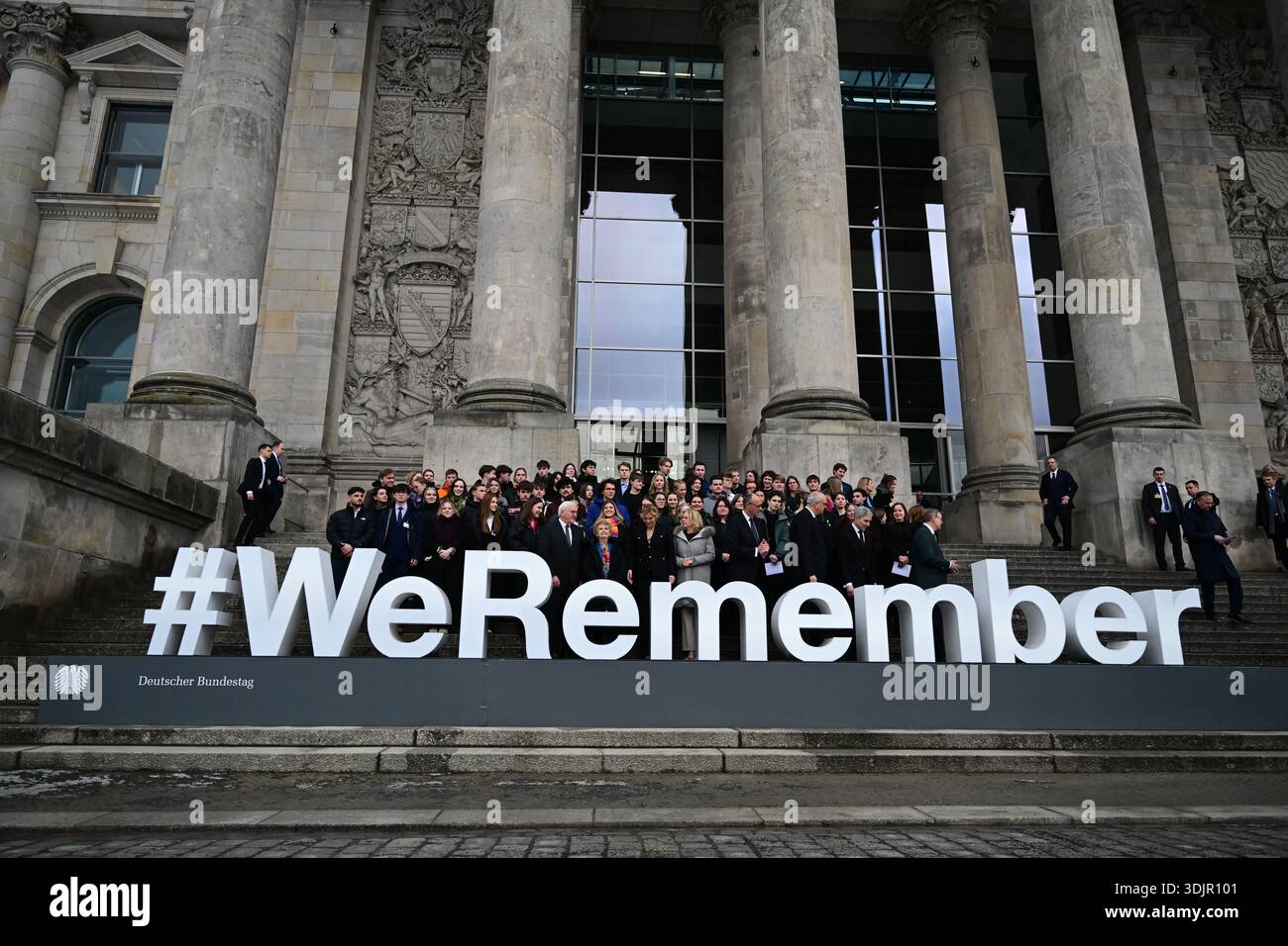 28 January 2026, Berlin: Frank-Walter Steinmeier (SPD, l-r), Federal ...