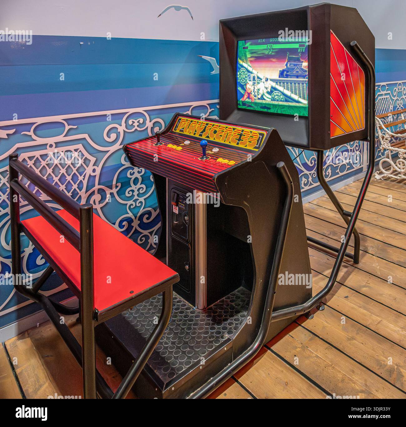 A sit down Playscene 33 arcade cabinet for gaming in the 1990's ...