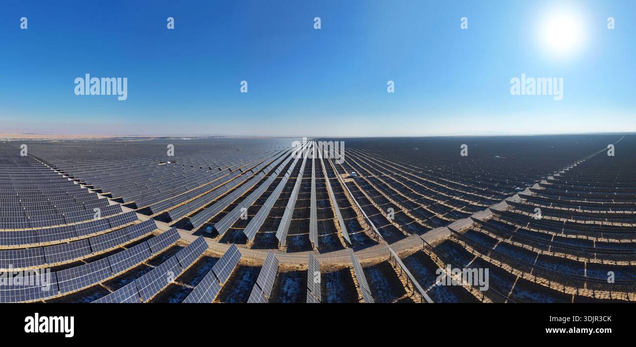 ZHONGWEI, CHINA - JANUARY 28, 2026 - New energy photovoltaic power ...
