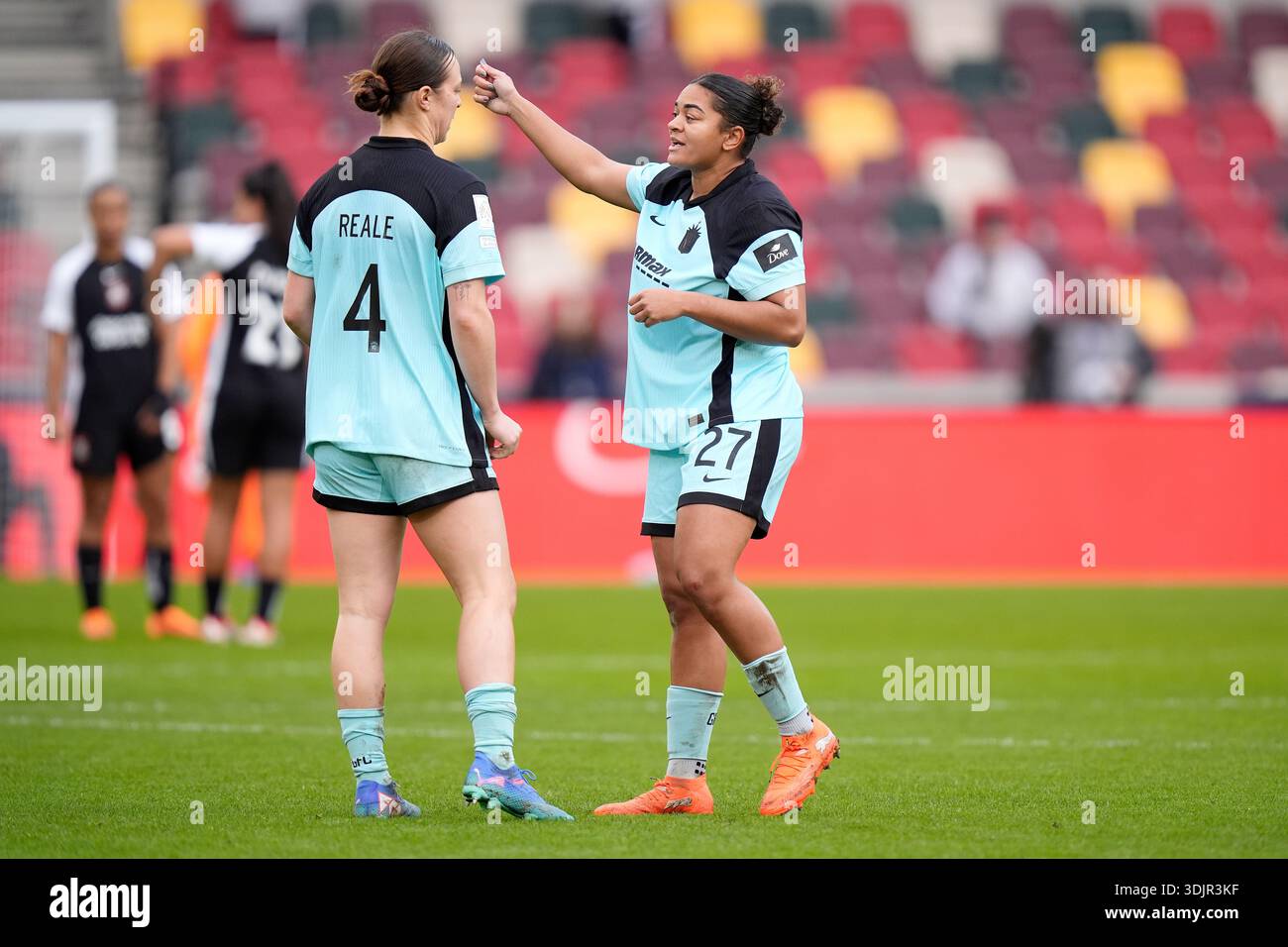 Gotham FC's Jess Carter (right) and Lilly Reale during the FIFA Women's ...