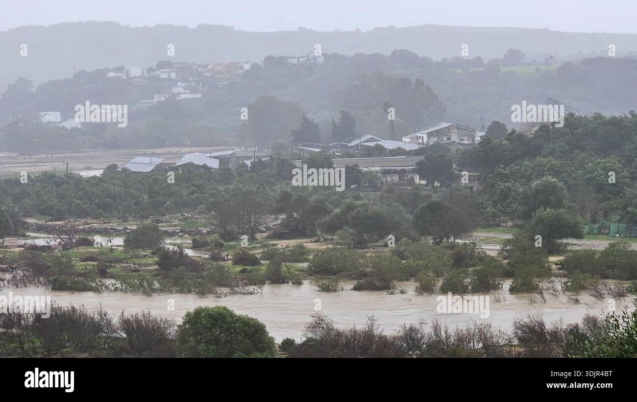 Image of the flooding of the river Hozgarganta as it passes through the ...