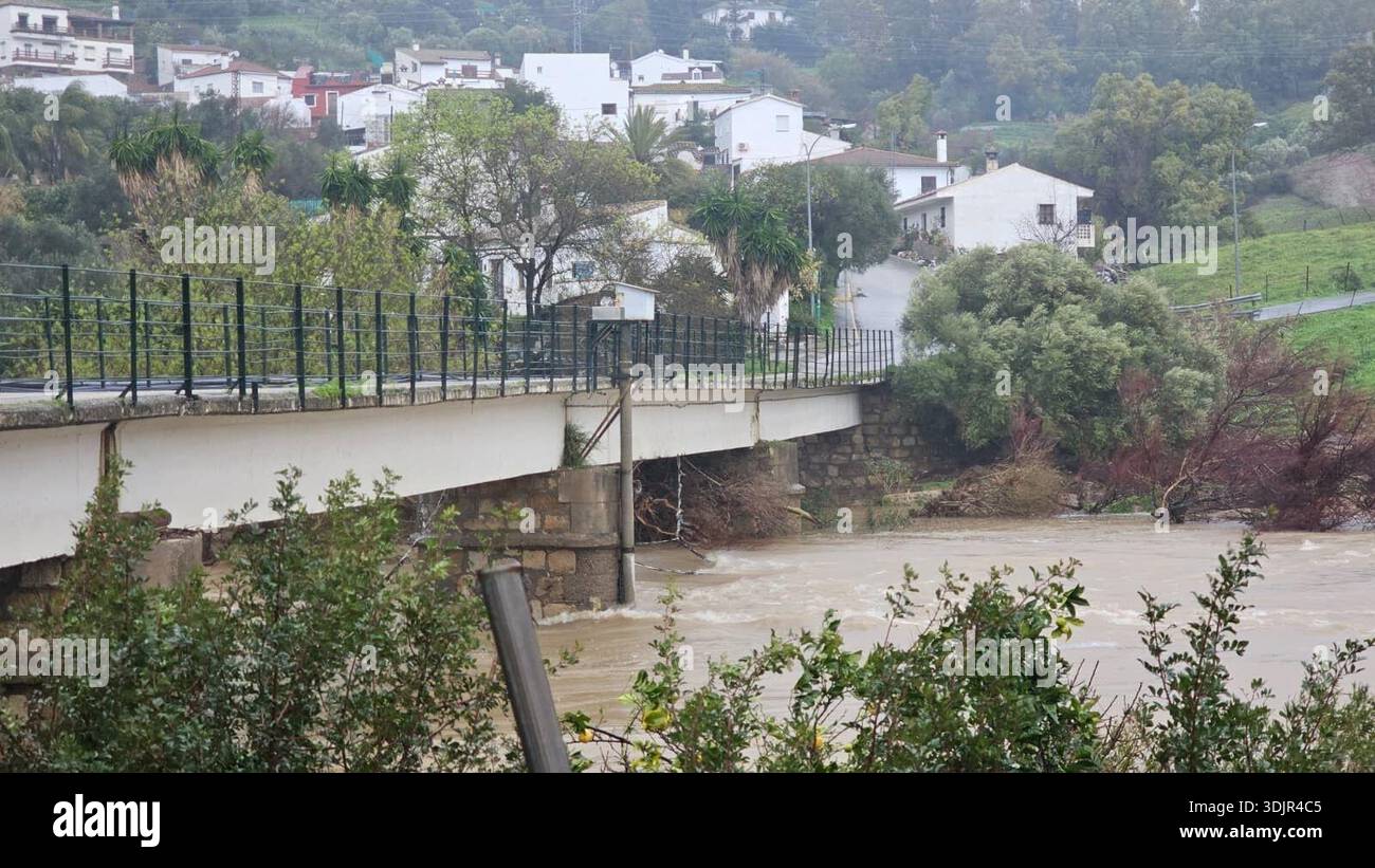 Image of the flooding of the river Hozgarganta as it passes through the ...
