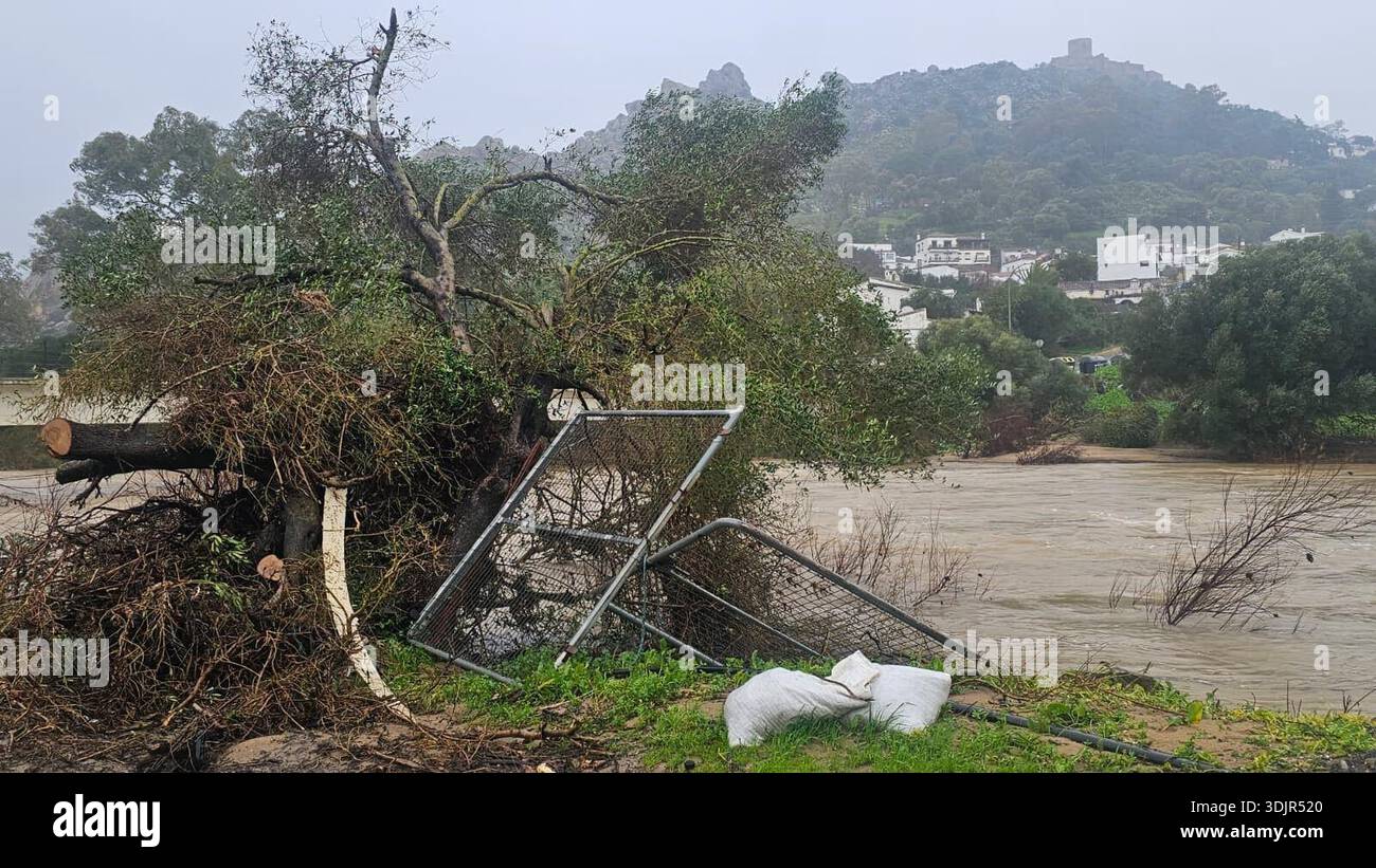 Image of the flooding of the river Hozgarganta as it passes through the ...